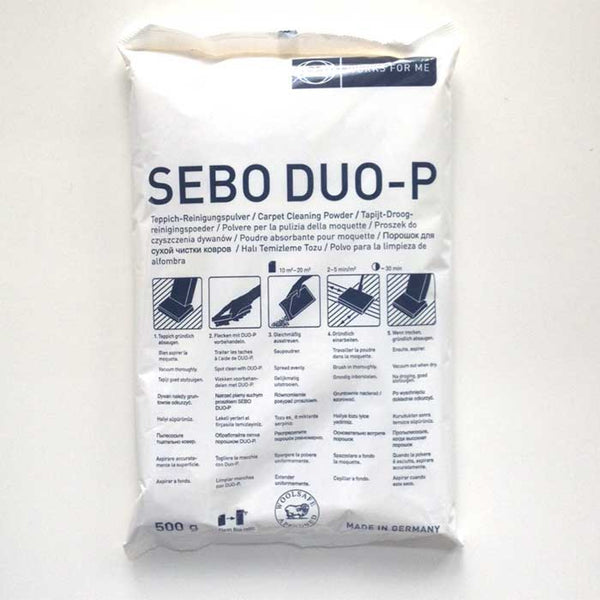 SEBO DUO-P Dry Carpet Cleaning Powder 500g | Super Vacs Vacuums